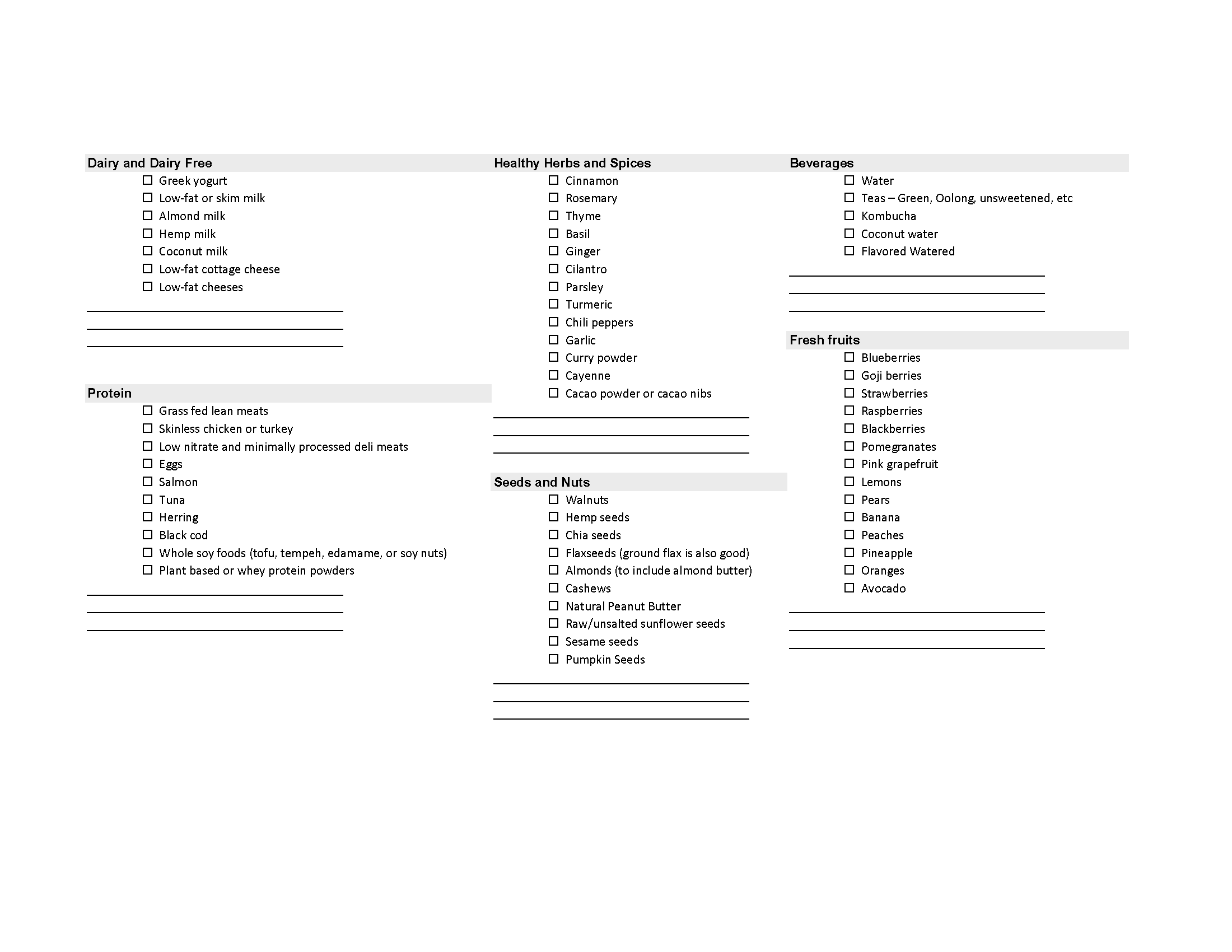 List Of Low Fat Foods Pdf Tiara Transformation Review